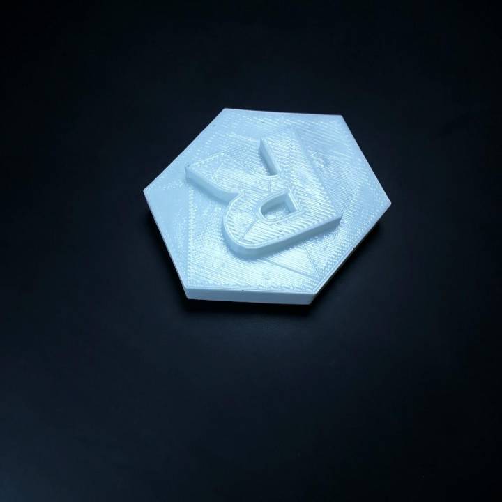 3D Printable R badge sample by Archie La Salle