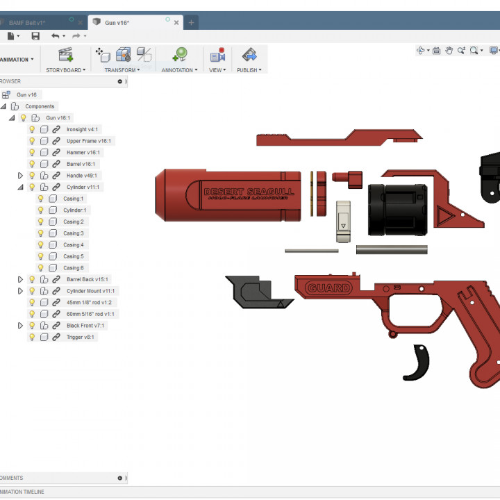 3D Print of McCree - Lifeguard gun by LoganBrown