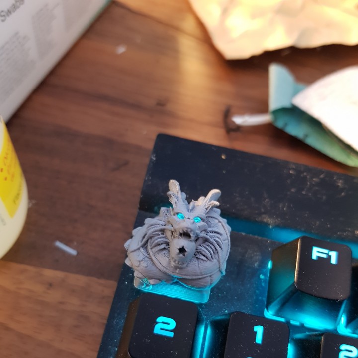 3D Print of DBZ Shenron Mechanical keyboard Cherry Keycap by BenoitMachu
