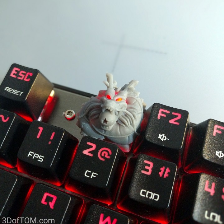 3D Printable DBZ Shenron Mechanical keyboard Cherry Keycap by Tom Davis