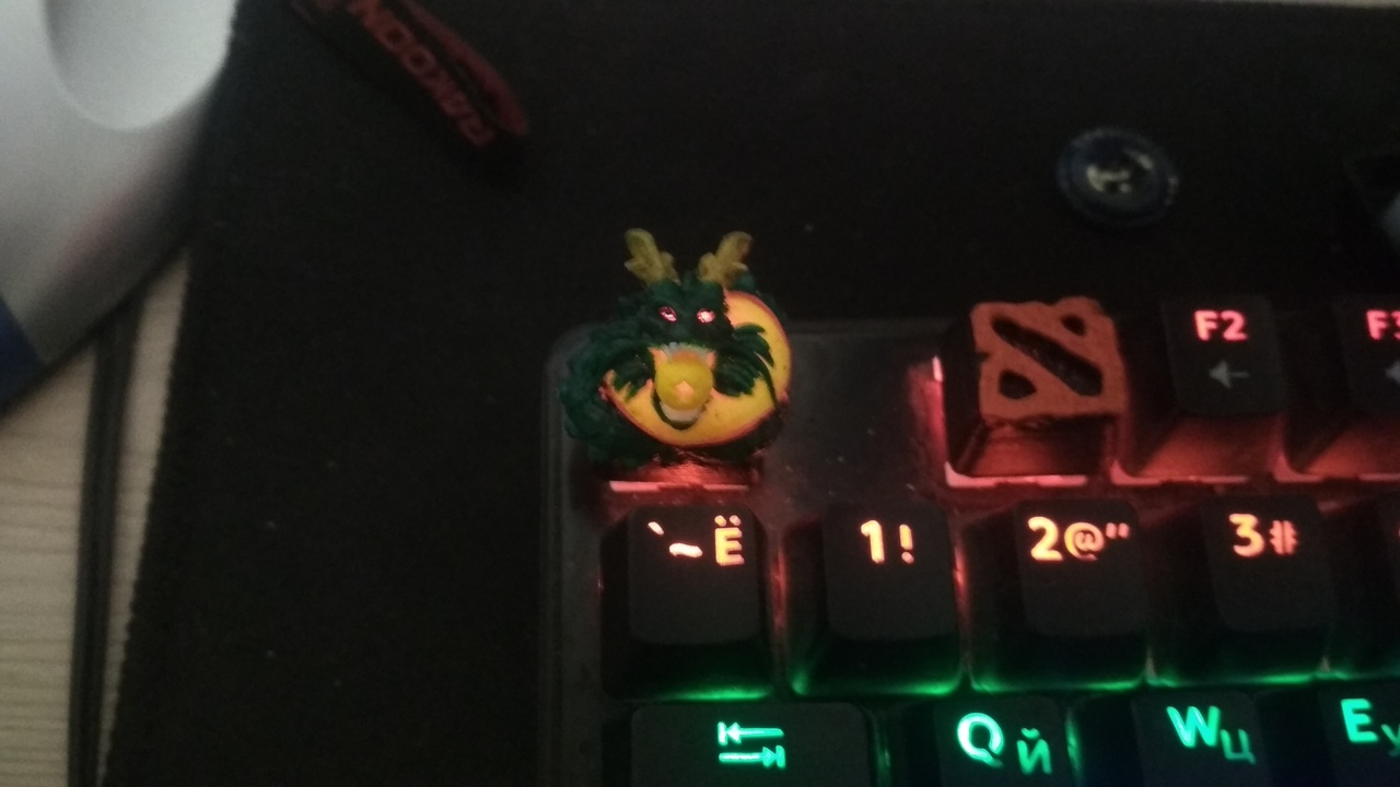 3D Printable DBZ Shenron Mechanical keyboard Cherry Keycap by Tom Davis