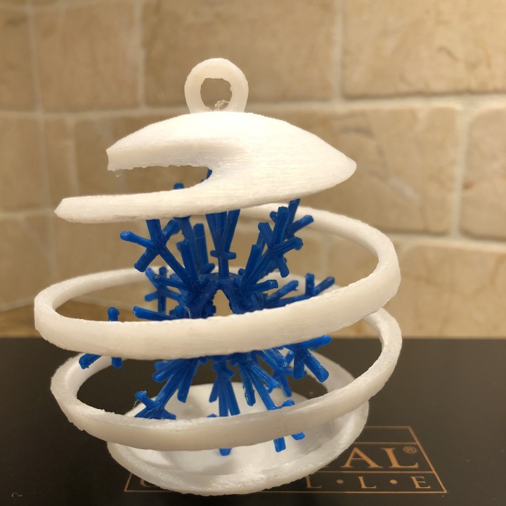 3D Printable Snowflake Ornament by Paul Flamm