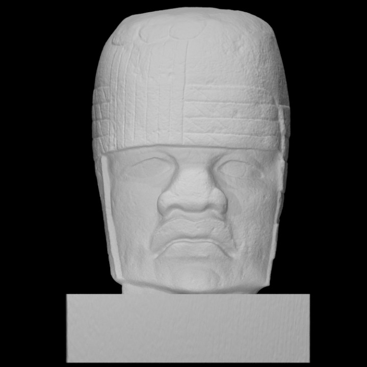 3D Printable Olmec Head by 3DWP