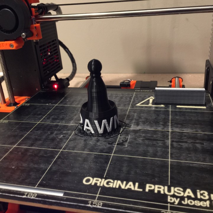 3D Printable Pawn with Name -Version 2 MMU by Star Labs 3D, LLC