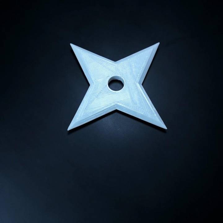 3D Printable Simple 4 Point Ninja Star by httpkoopa
