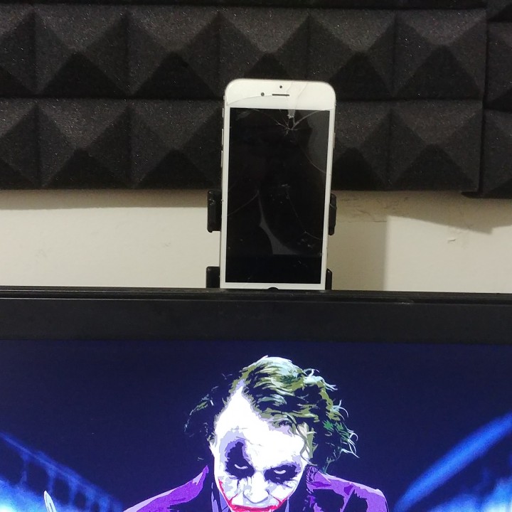 3D Printable Monitor Phone Mount (Vesa) by Kalani Ripley