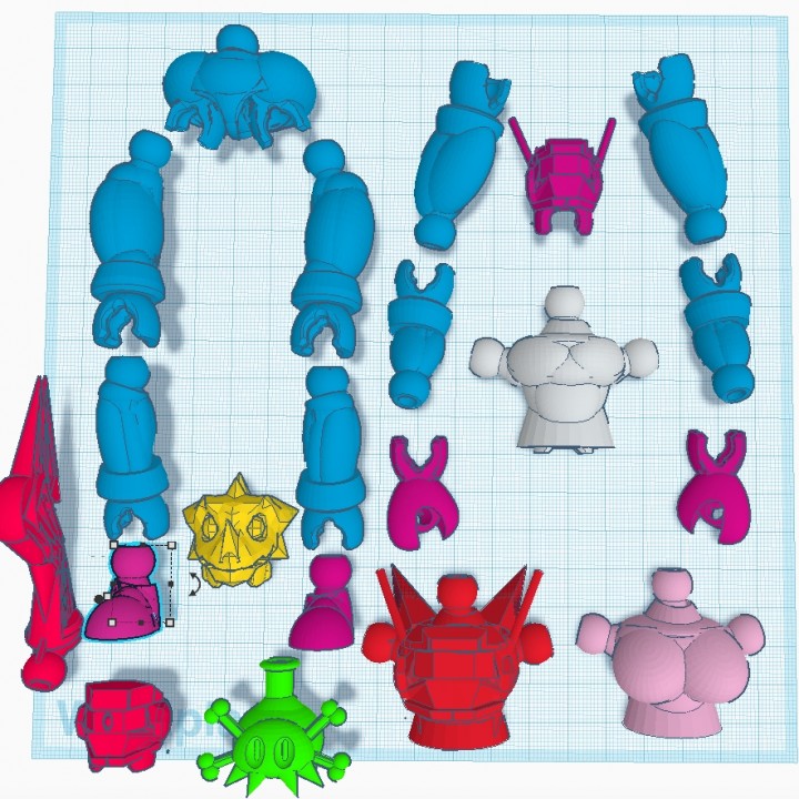 3D Printable Universal Basic Figure Template by Thomas F. Johnson