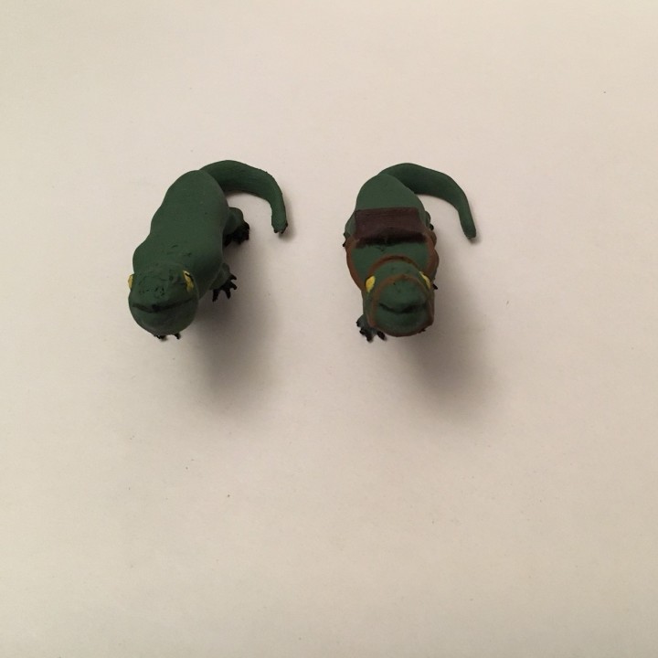 3D Printable Riding Lizards by Arthur Melander