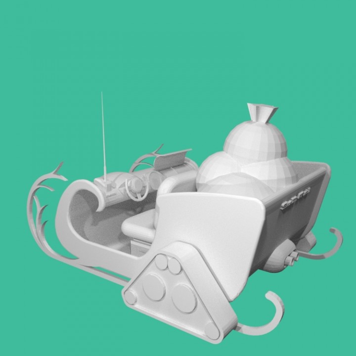 3D Printable Santa Car "Tinkercad Christmas" by lionel begue