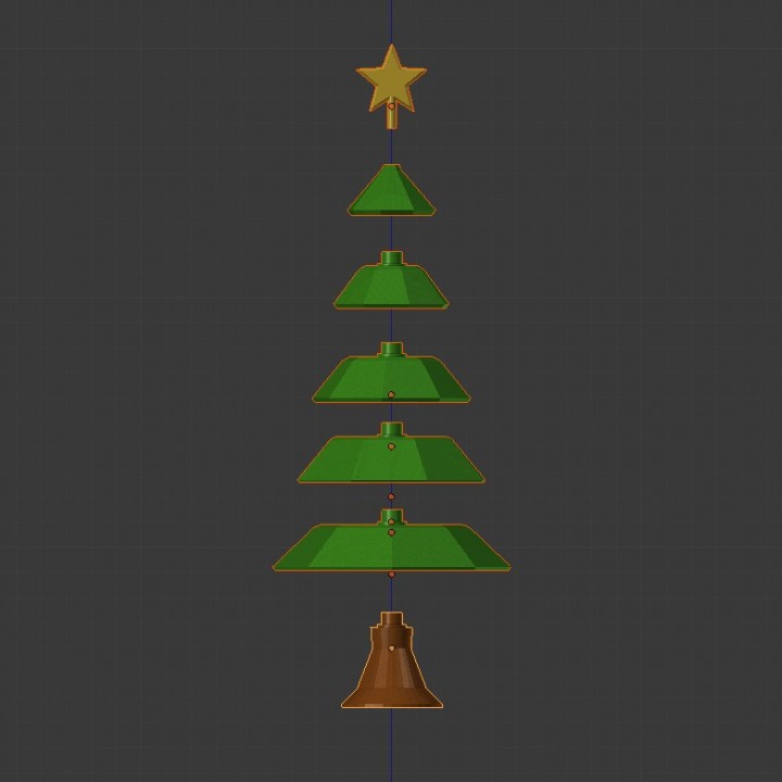 3D Printable Spinning Christmas Tree by Jukka Seppänen