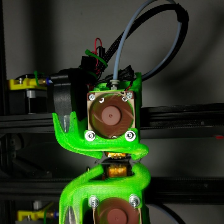 3D Printable E3D V6 Micro 5015 fang Mod for 40mm fan mount by Francesco ...