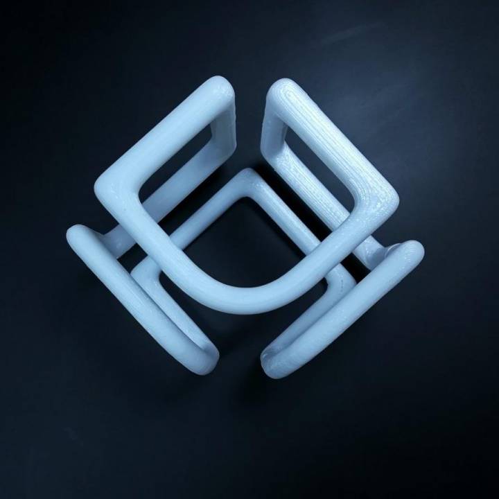 3D Printable Cube wireframe by Ilmar