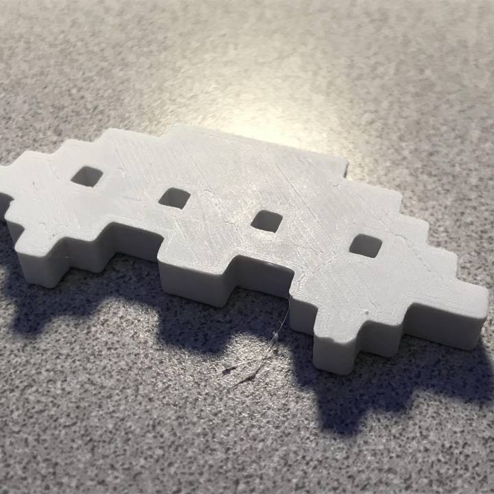 3D Printable Space Invaders Ship by matt