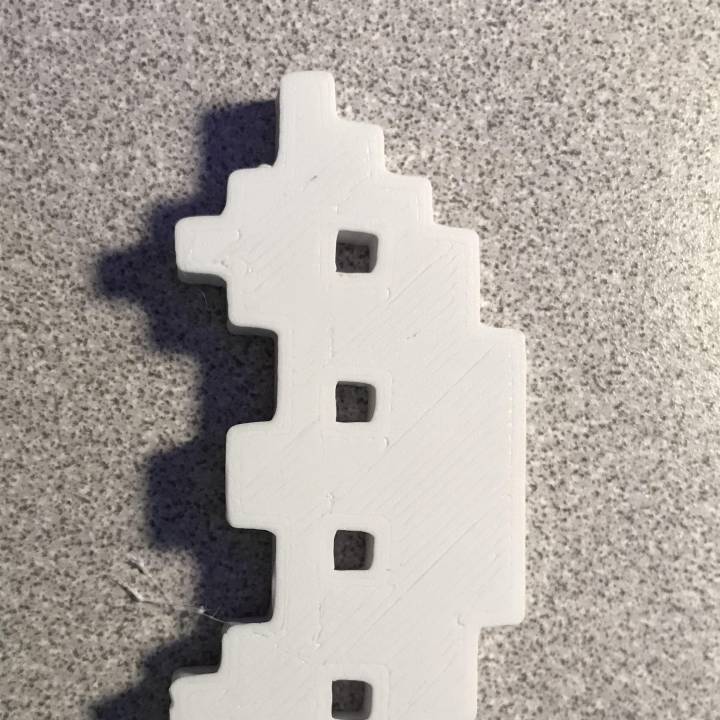 3D Printable Space Invaders Ship by matt