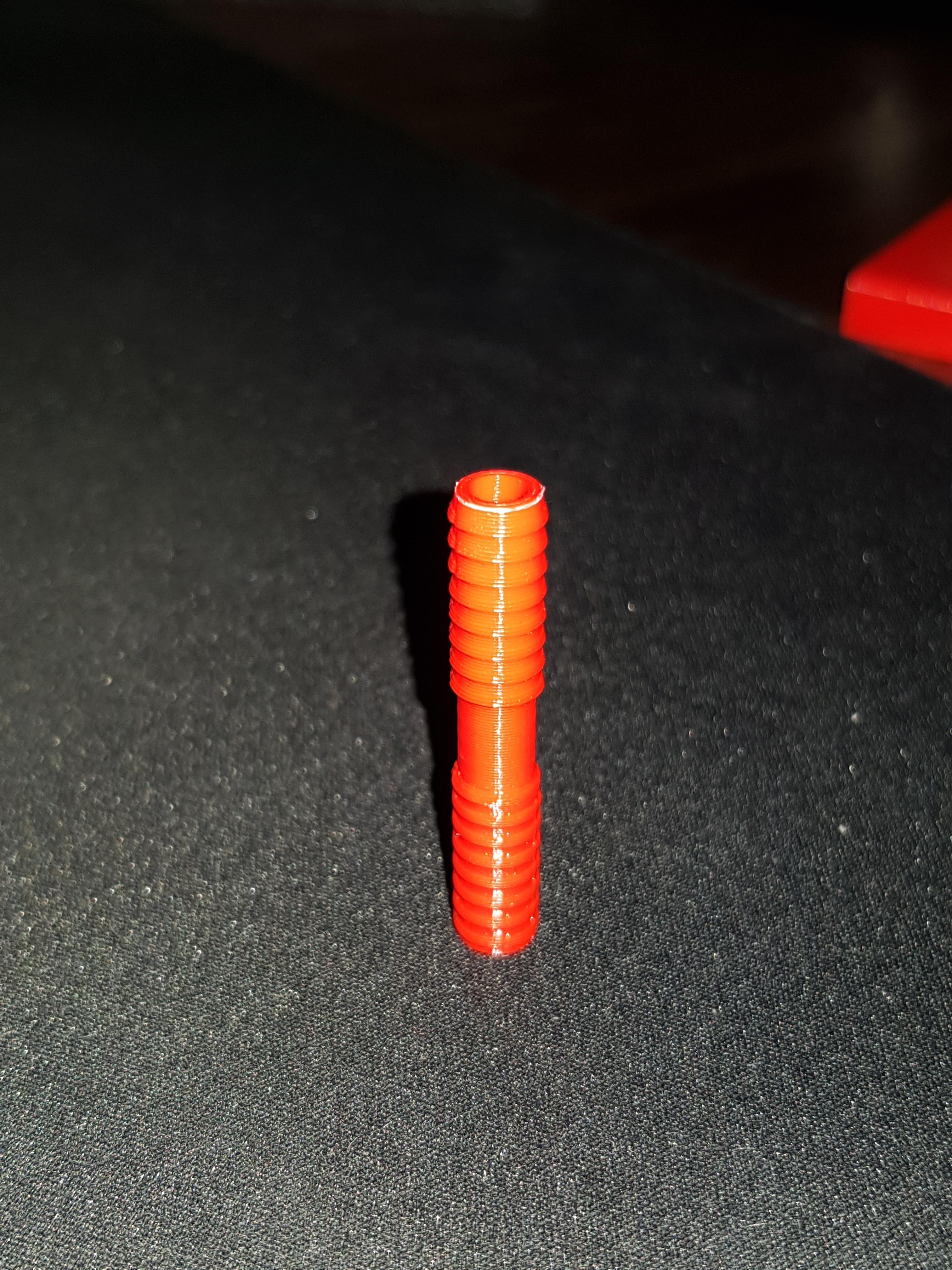 3D Printable 6mm Straight connector by Brett Plowman