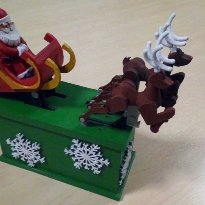 3D Printable Santa Claus Reindeer Automata by Fasya Daud