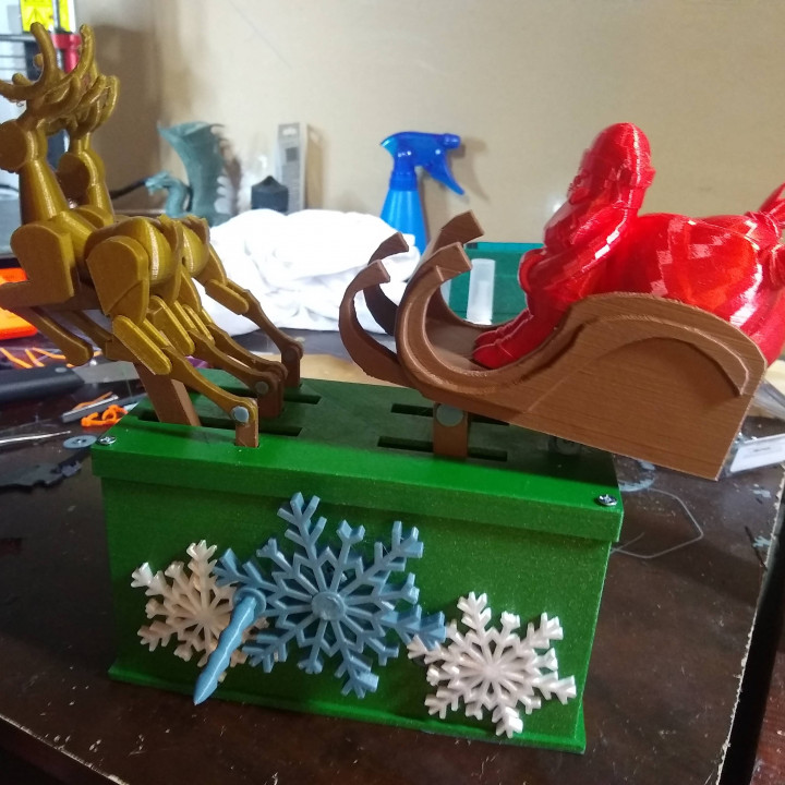 3D Print of Santa Claus Reindeer Automata by cah027