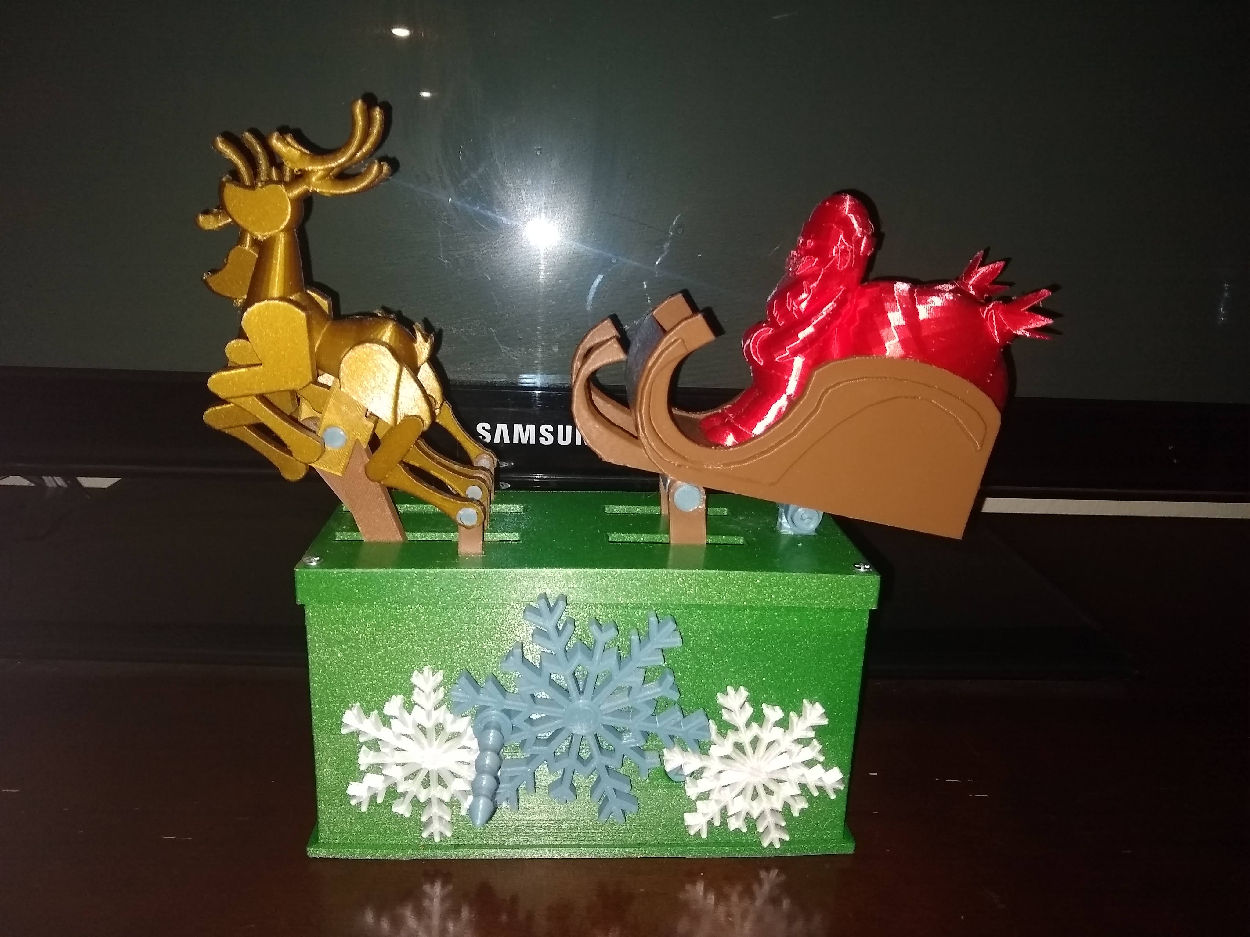 3D Printable Santa Claus Reindeer Automata by Fasya Daud