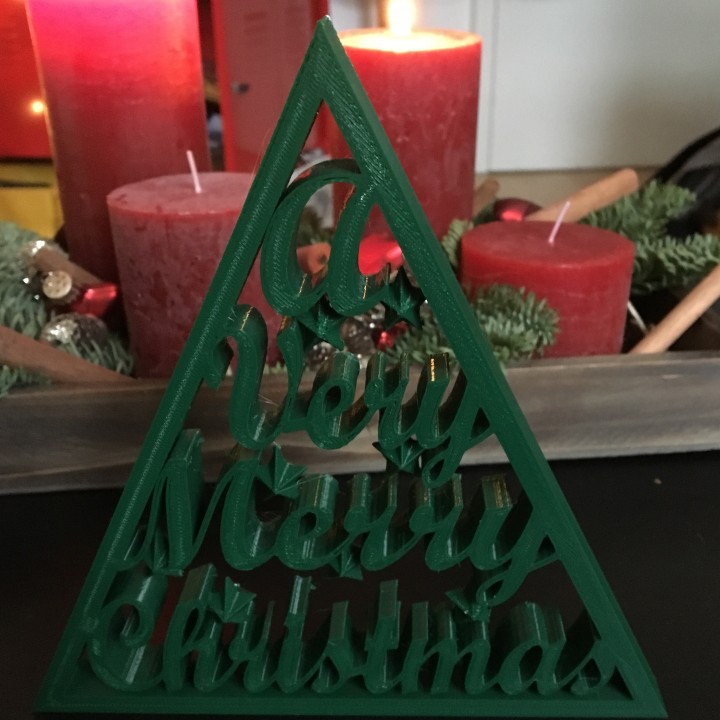 3D Printable A Very Merry Christmas Tree by Caro Aulenbacher
