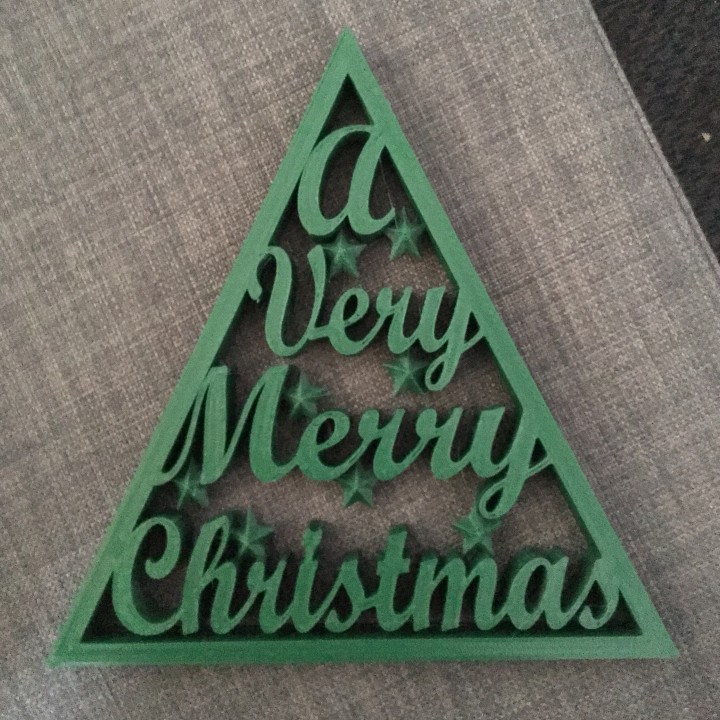 3D Printable A Very Merry Christmas Tree by Caro Aulenbacher