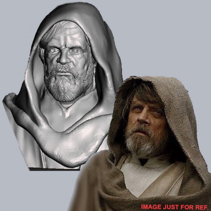 3D Printable OLD LUKE SKYWALKER INSPIRITED BUST by Masterclip 3D