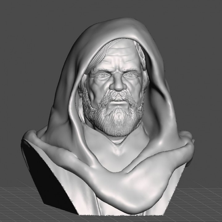 3D Printable OLD LUKE SKYWALKER INSPIRITED BUST by Masterclip 3D
