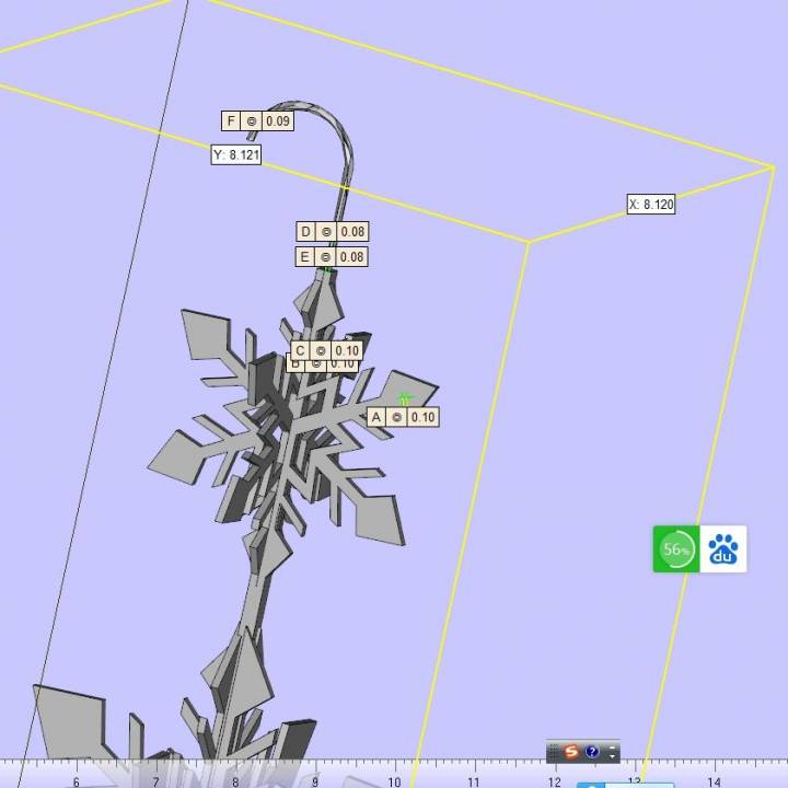 3D Printable Tinkercad Christmas - Snowflake Ornament by Jeremiah Sanders