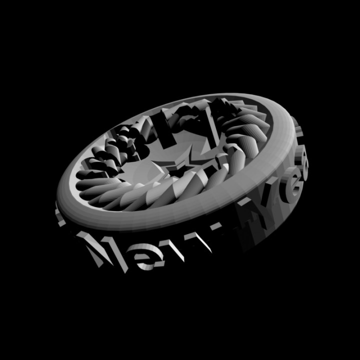 3D Printable Holiday Kiss Coin by Raul Jimenez