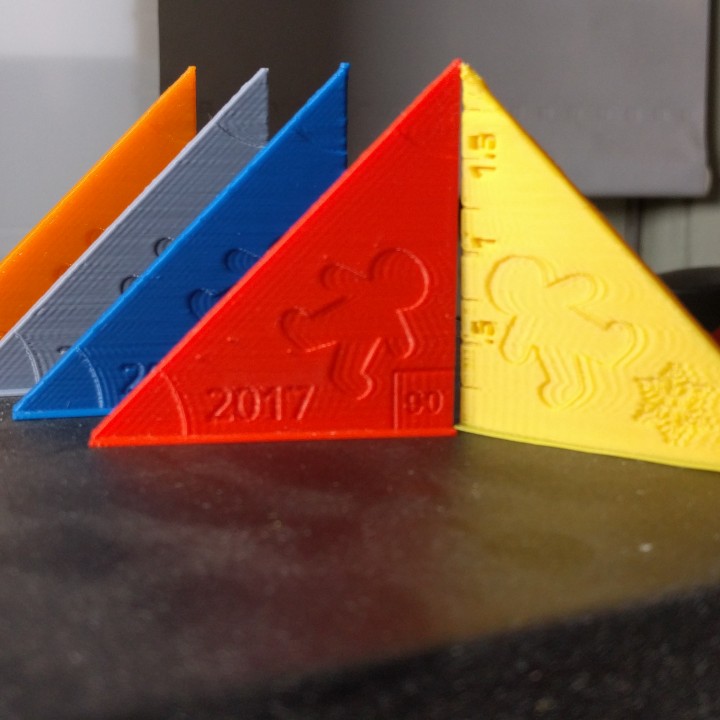 3D Printable Gingerbread House speed square by Dan Rogers