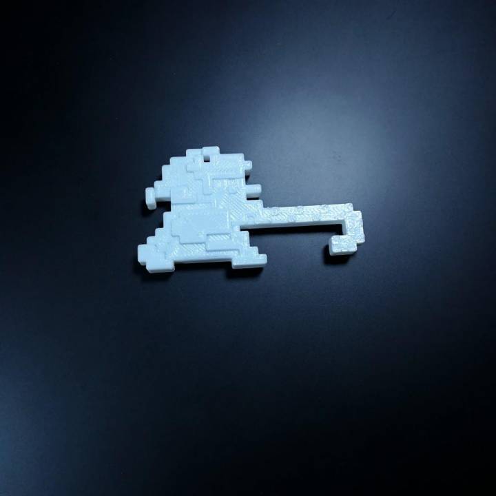 3D Printable Christmas 8-bit Link Ornament by Benjamin Tiso