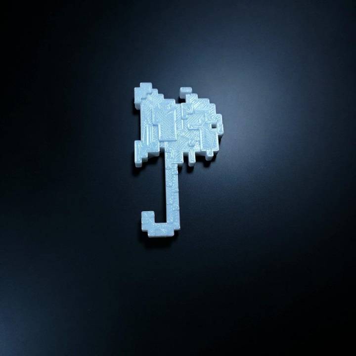 3D Printable Christmas 8-bit Link Ornament by Benjamin Tiso