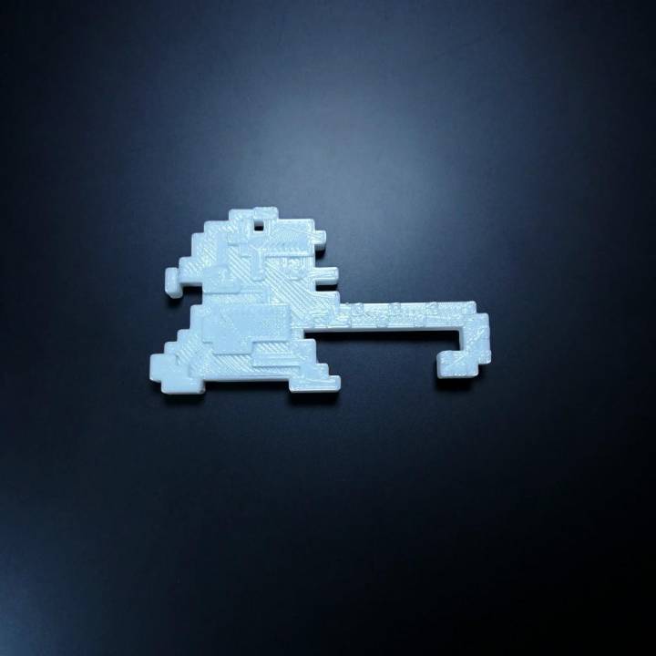 3D Printable Christmas 8-bit Link Ornament by Benjamin Tiso