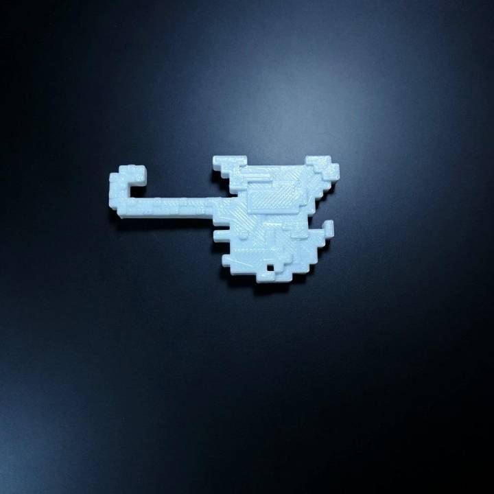 3D Printable Christmas 8-bit Link Ornament by Benjamin Tiso