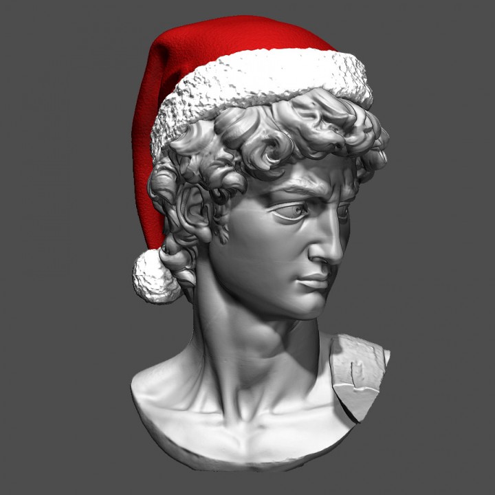 3D Printable Festive Head of David by Heather Astbury