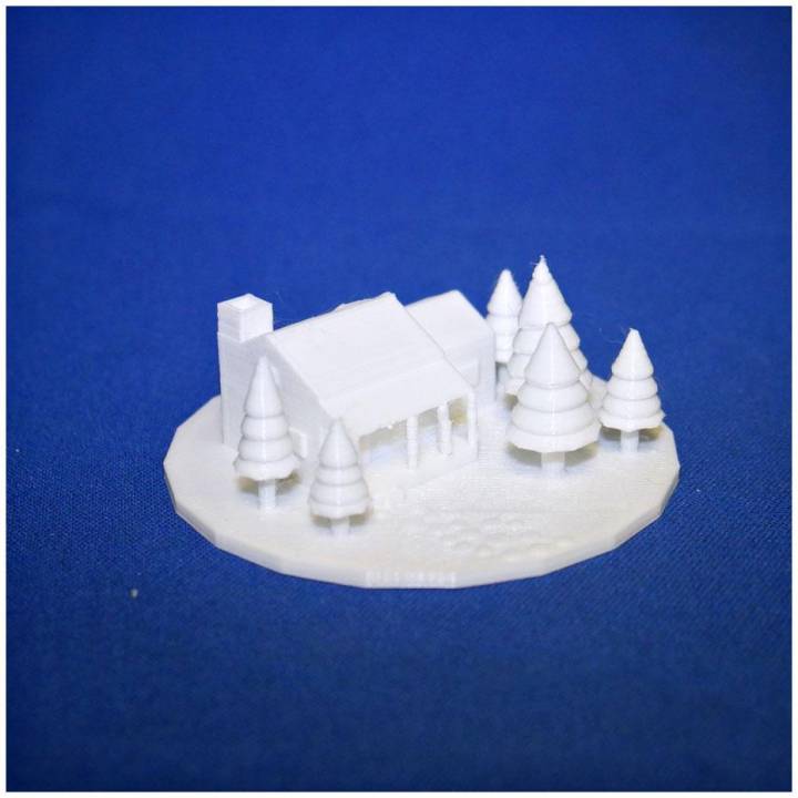 3D Printable Christmas Ornament House by Alexander Smith
