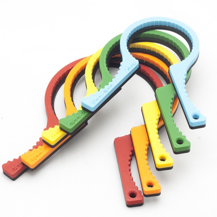 3D Printable Lens Filter Wrench Set by Michal Fanta