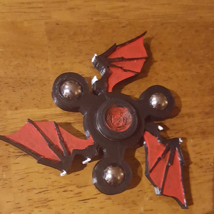 3D Printable Dragon Wing spinner by Jeremy Steen