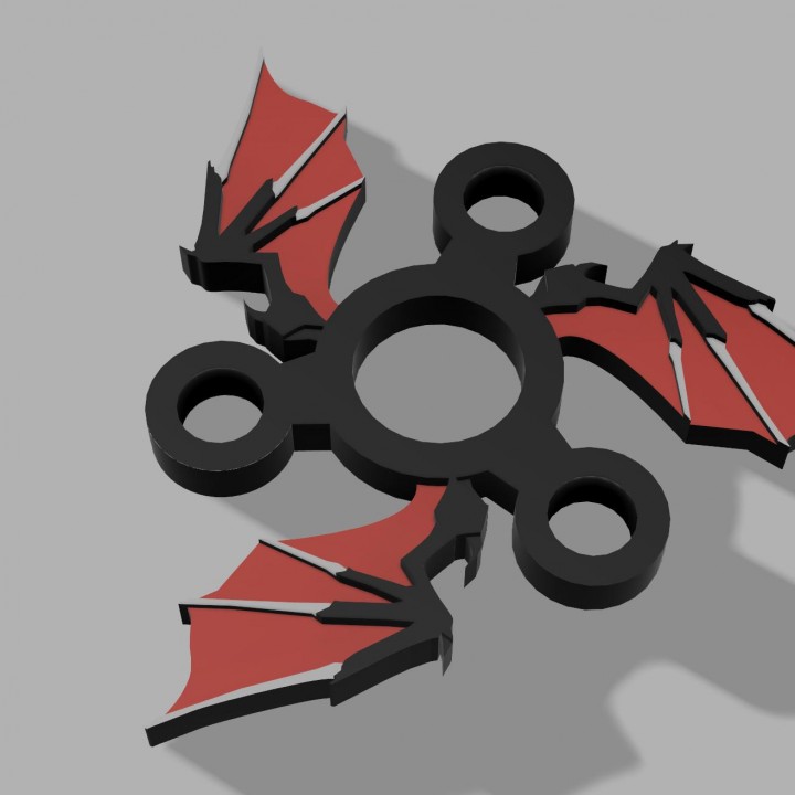 3D Printable Dragon Wing spinner by Jeremy Steen