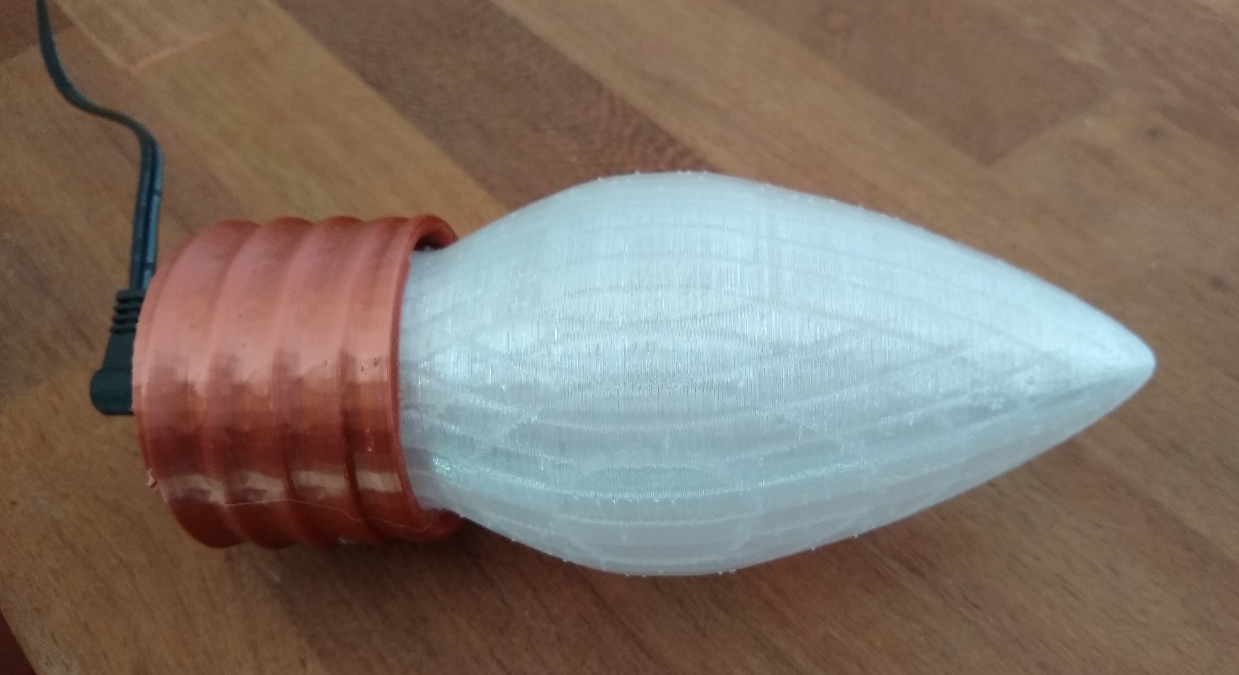 3D Printable Christmas Light Bulb Ornament by Tanya Wiesner