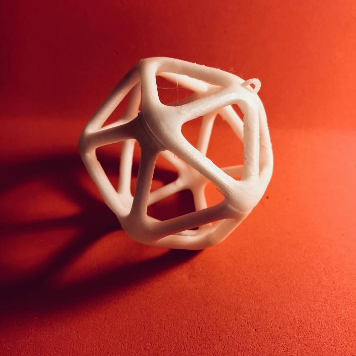 3D Printable Polyhedron bauble by Sarah Duran