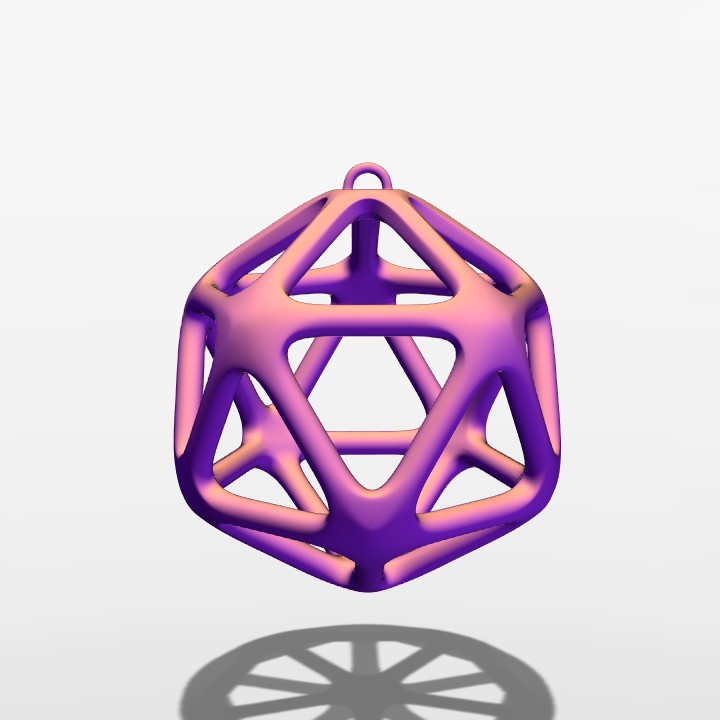 3D Printable Polyhedron bauble by Sarah Duran