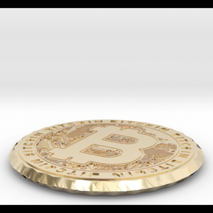 3D Printable Bitcoin Coin & Coaster by qp db