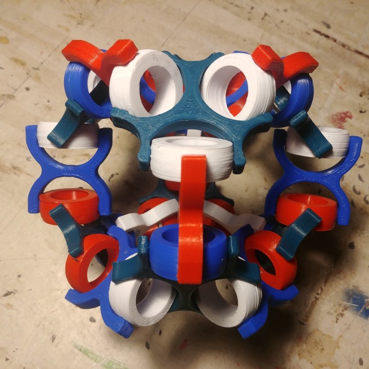 3D Printable Universal Joint Building Blocks by Ezra Kasten