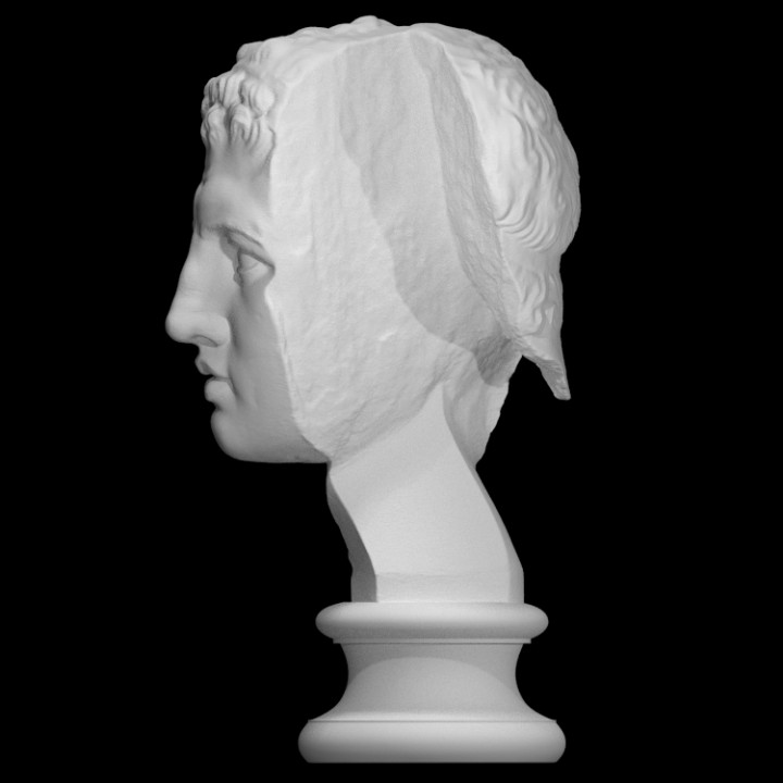 3D Printable Fragmentary head of Hercules (from the Lansdowne Herakles ...