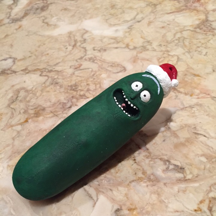 3D Printable Pickle Rick Ornament by MerganMcFergan