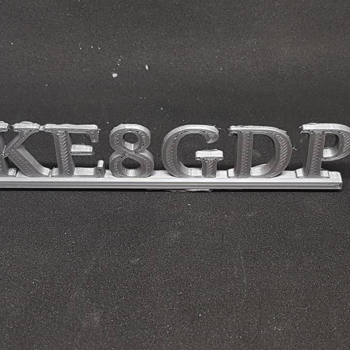 3D Printable Ham Radio Callsign (Comment for Customization!) by Jaiden ...