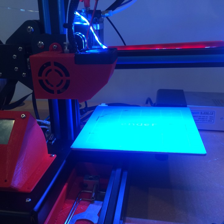 3D Printable Creality Ender 2 LED Mount by Jonathan Holman