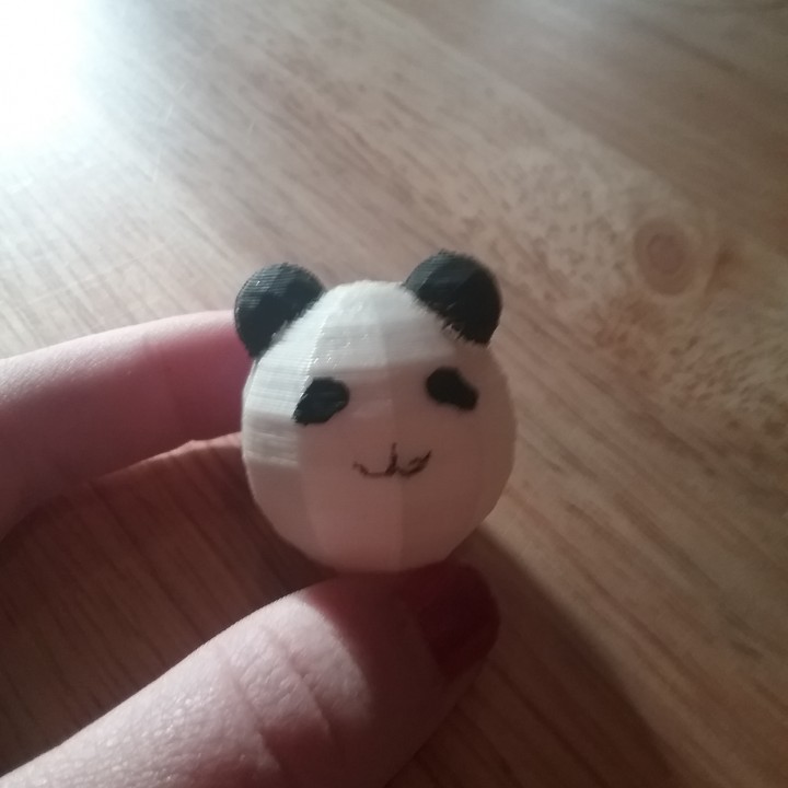3D Printable panda head by Audrey Mendenhall
