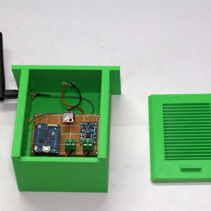3D Printable Solar Powered WiFi Weather Station by Debasish Dutta