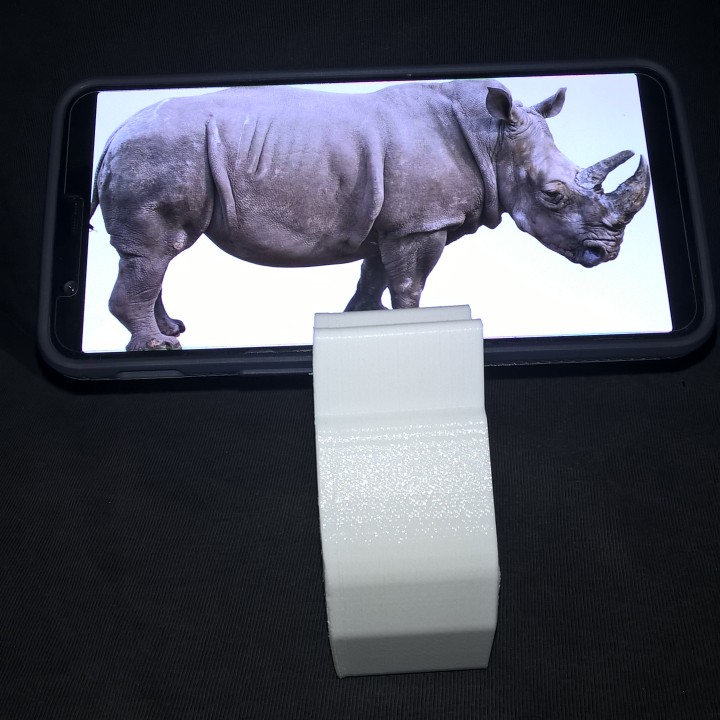 3D Printable Rhino phone & tablet stand by Flavio Di Quattro